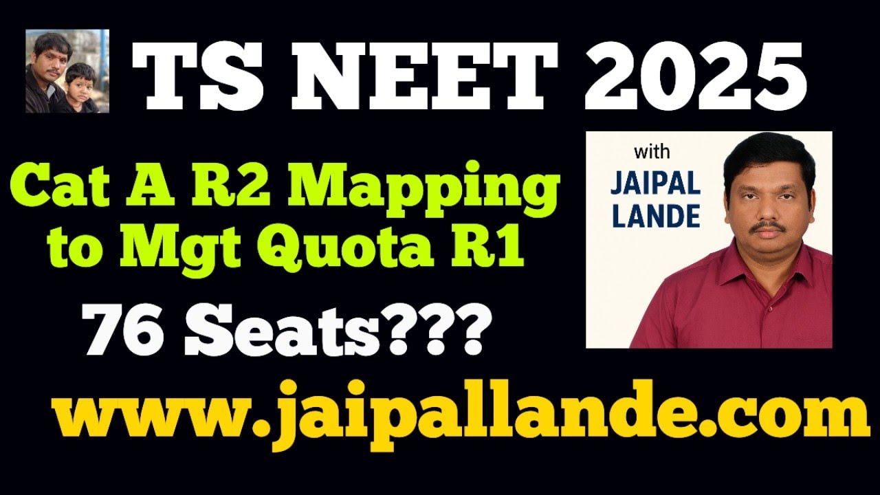 TS NEET 2025 | Cat A R2 vs Mgt Quota R1 | 76 Seats Mapping Explained ...