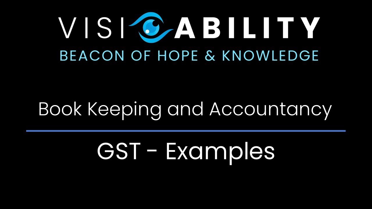 Book Keeping and Accountancy - GST Examples - YouTube