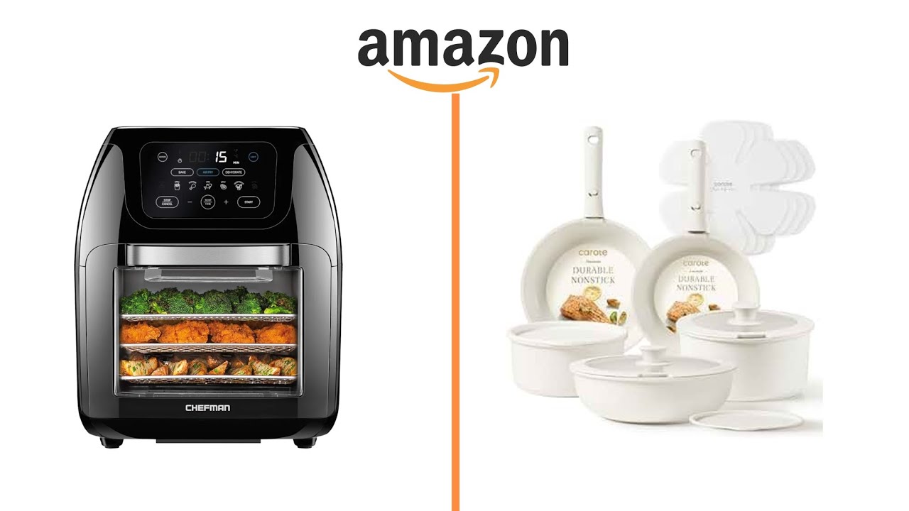 Amazon Best Selling Kitchen Items 2025! 🍳 Air Fryer, Non-Stick Set ...