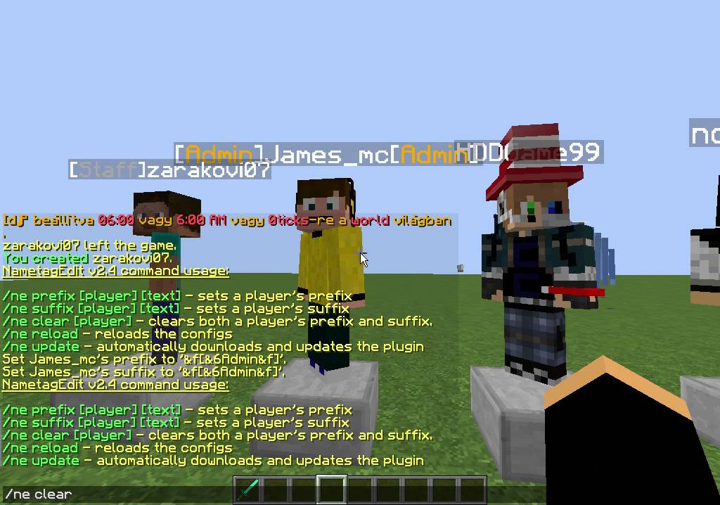 Minecraft Plugin bemutató: Citizens,NameTagEdit - YouTube