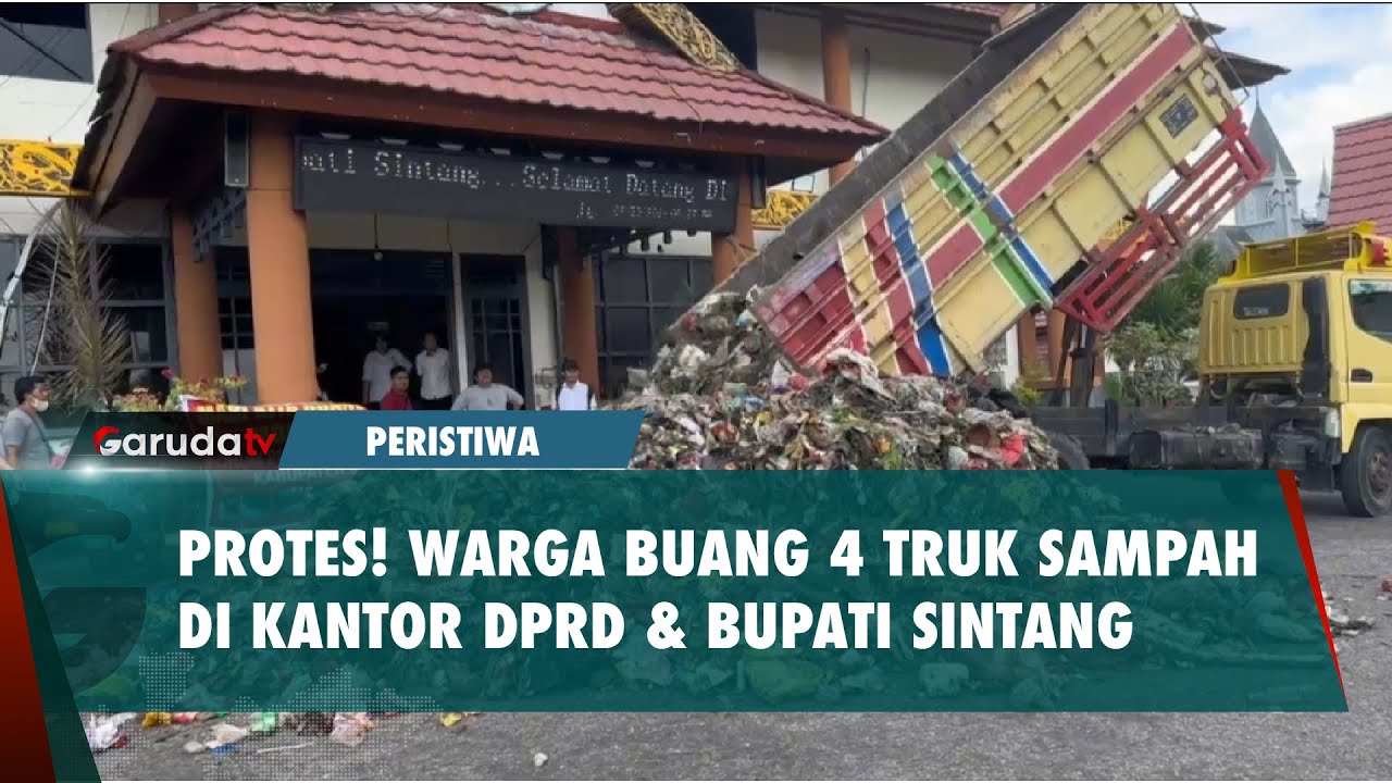 Protes Buruknya Pengelolaan Sampah, Warga Buang 4 Truk Isi Sampah di ...