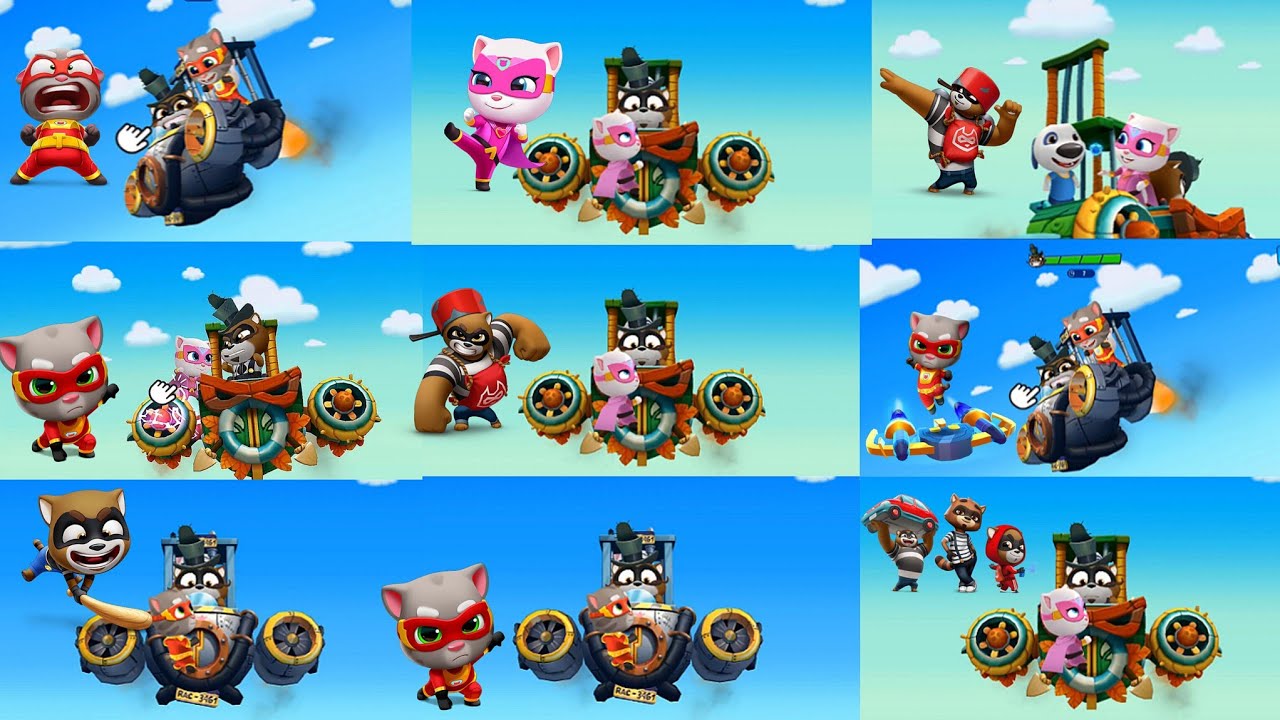 TALKING TOM HERO DASH - NEW ULTRAHERO - ALL BOSSES FIGHTING WITH ...