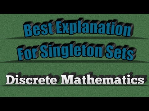 Singleton set with examples || Discrete mathematics - YouTube