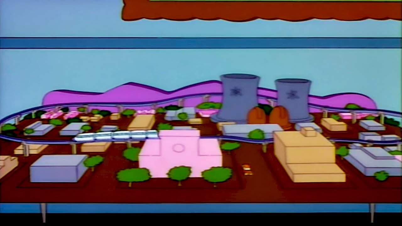 The Simpsons S34E05 : Springfield Monorail project. - YouTube