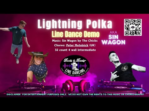 Lightning Polka aka Sin Wagon line dance demo - YouTube