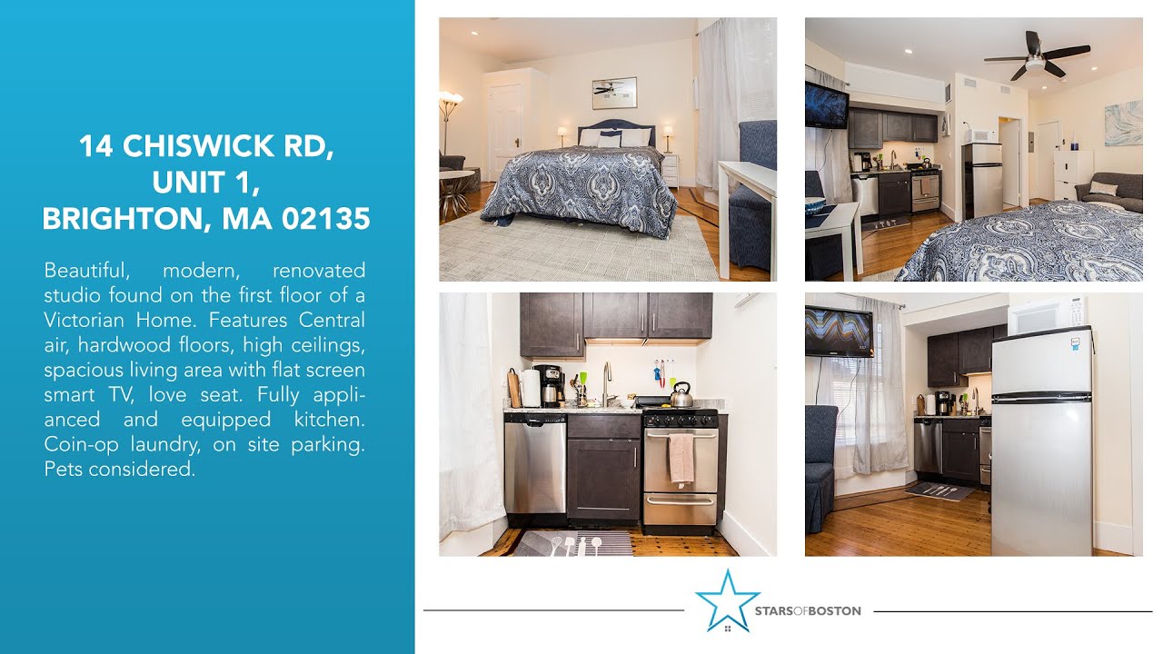 Renovated, Sunny, Spacious Studio in Boston - STARS of Boston - YouTube
