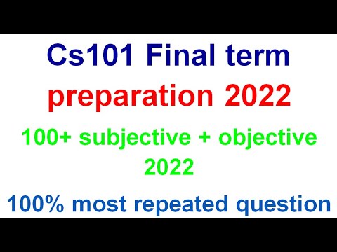 CS101 Final Term Preparation || Cs101 final term past papers ||100 ...