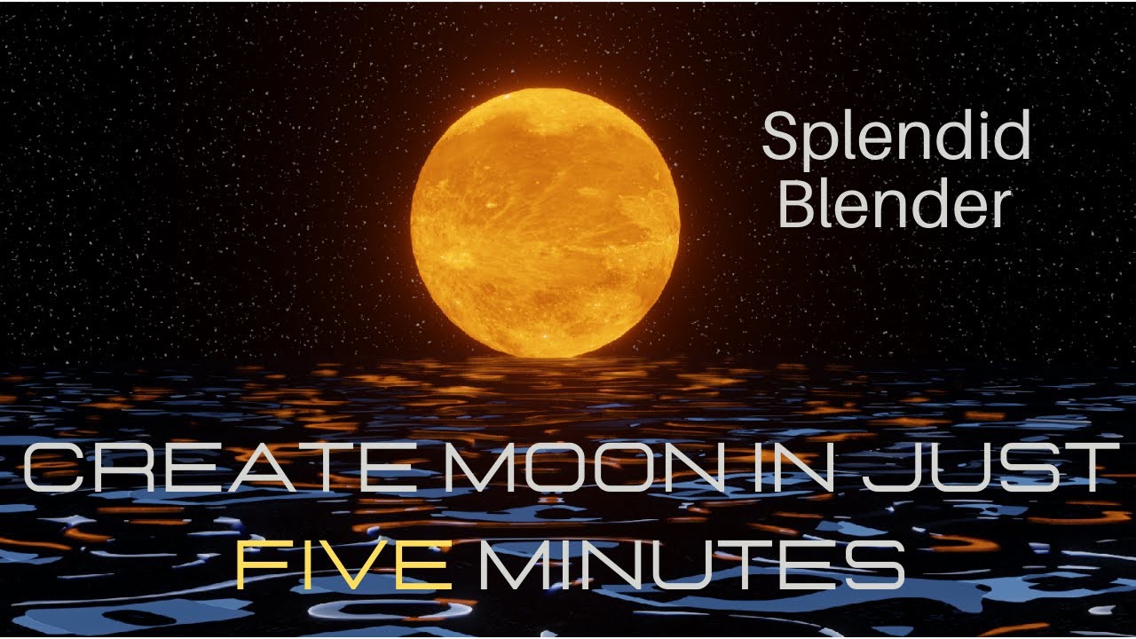 How to make a Moon in Just 5 Minutes in Blender | Shading | Texturing ...