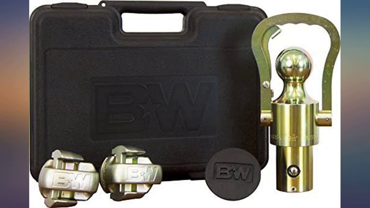 TruckProUSA B&W OEM Puck System Gooseneck Ball & Safety Chain Kit for ...