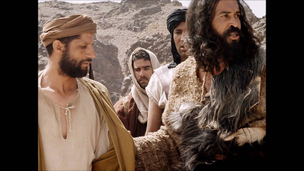 John the Baptist baptizes Jesus in the Jordan River. New Testament read ...