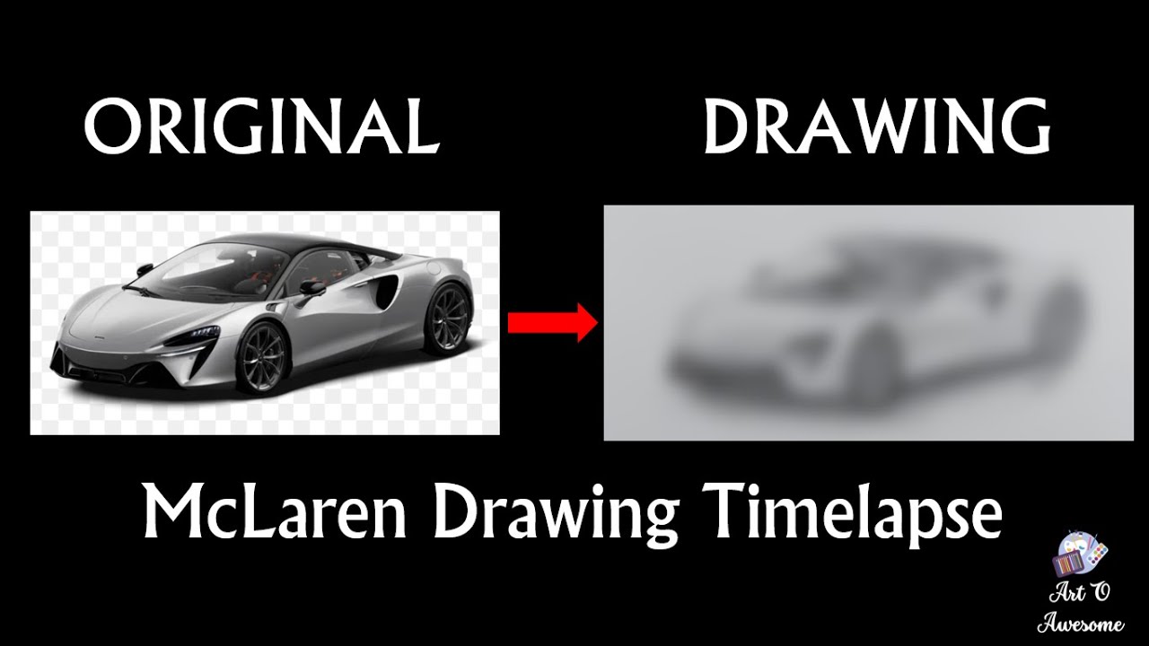 McLaren Drawing Time-Lapse #sketch #drawing #mclaren - YouTube