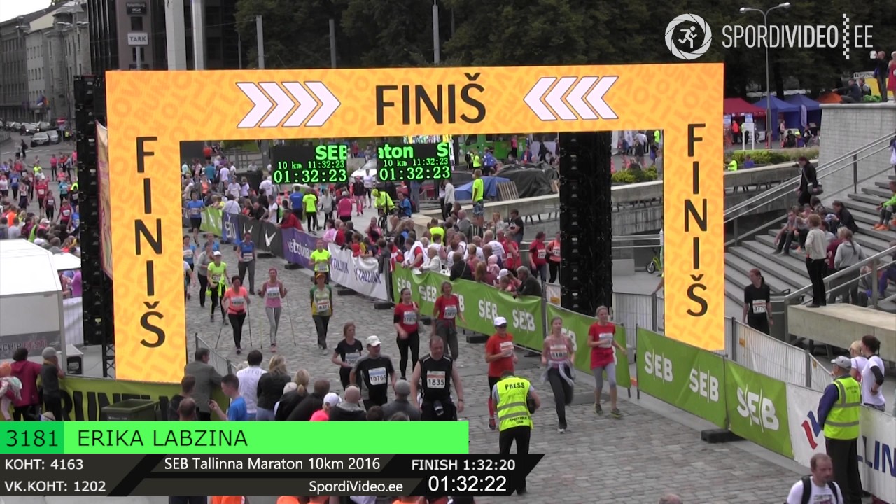 ERIKA LABZINA 3181 l SEB Tallinna Maraton 10km 2016 - YouTube