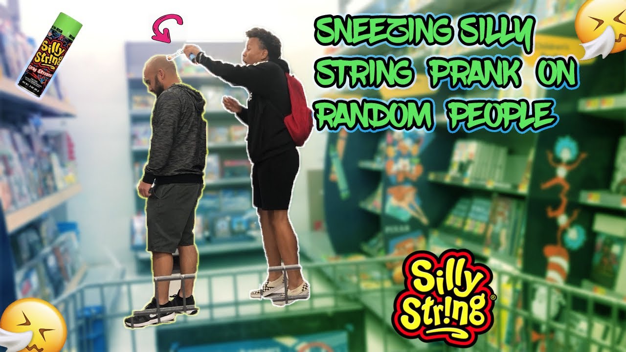 Sneezing Silly String Prank on People at Walmart!!! (Must Watch) - YouTube