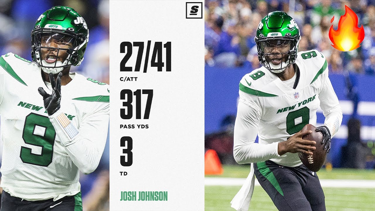 Josh Johnson FULL Highlights vs Colts | THREE TOUCHDOWNS 🔥 | Jets vs ...