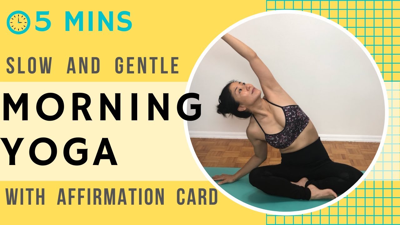 5 minute morning yoga for beginners :: slow and gentle yoga :: pick ...