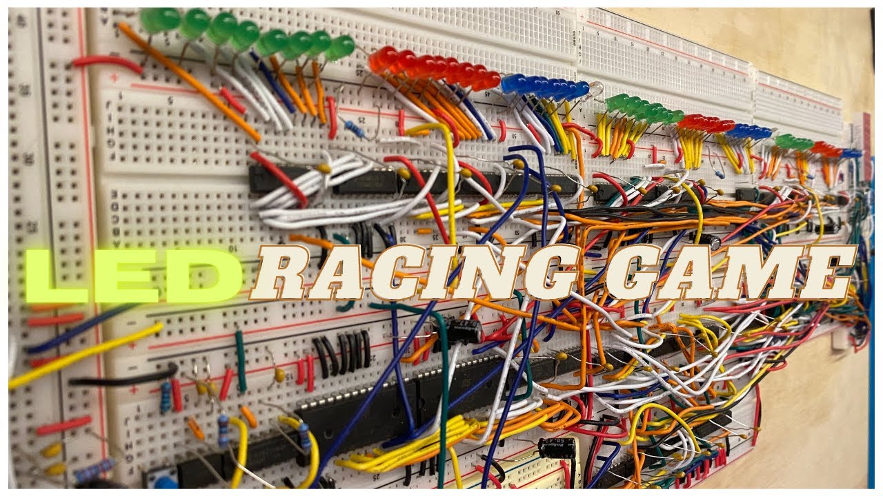 DIY Electronic Breadboard Project: LED Racing Game - YouTube