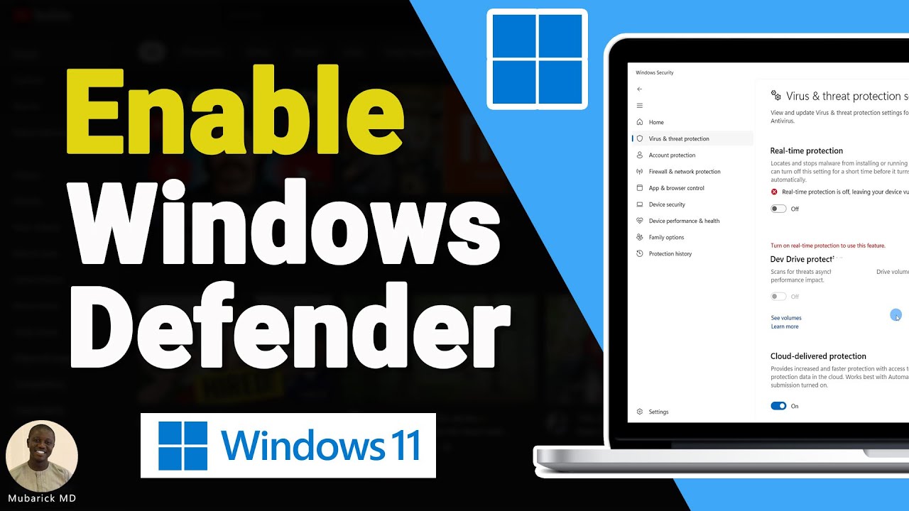 How to Turn ON Windows Defender in Windows 11 - YouTube