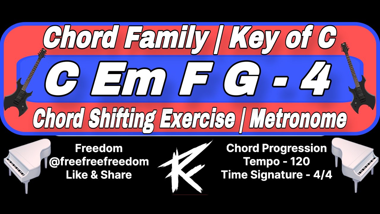 Chord Shifting | C Em F G | Key of C | Chord Family | 120 BPM | Freedom ...