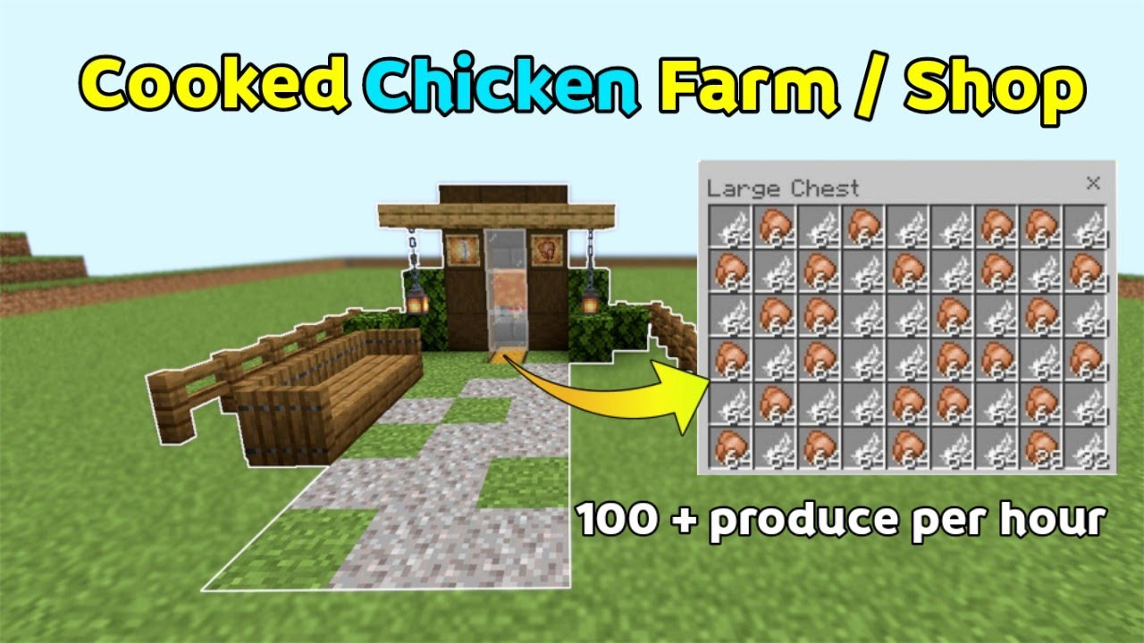 Ultimate Cooked Chicken Farm/Shop Build Tutorial in Minecraft ...