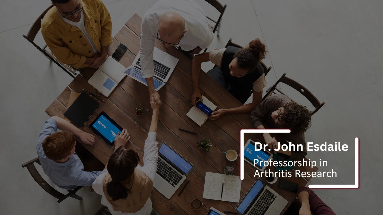The Dr. John Esdaile Professorship in Arthritis Research - YouTube