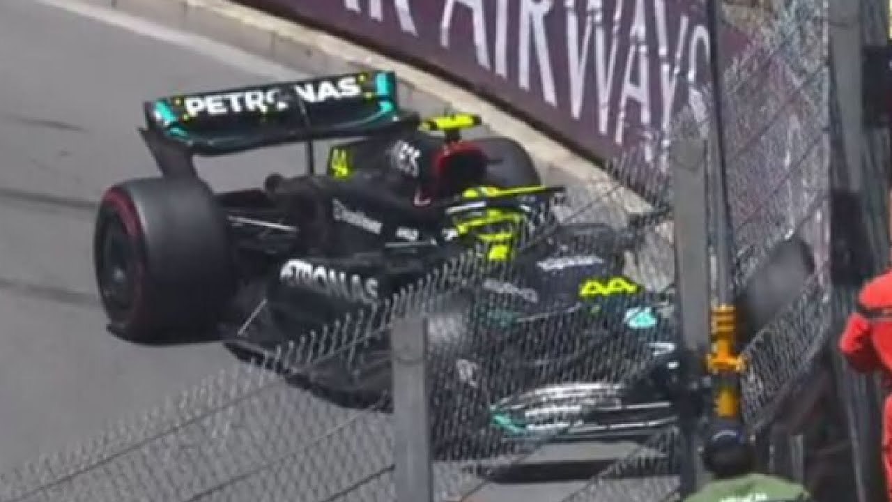 LEWIS HAMILTON CRASHES!!! F1 2023 MONACO FINAL PRACTICE - YouTube