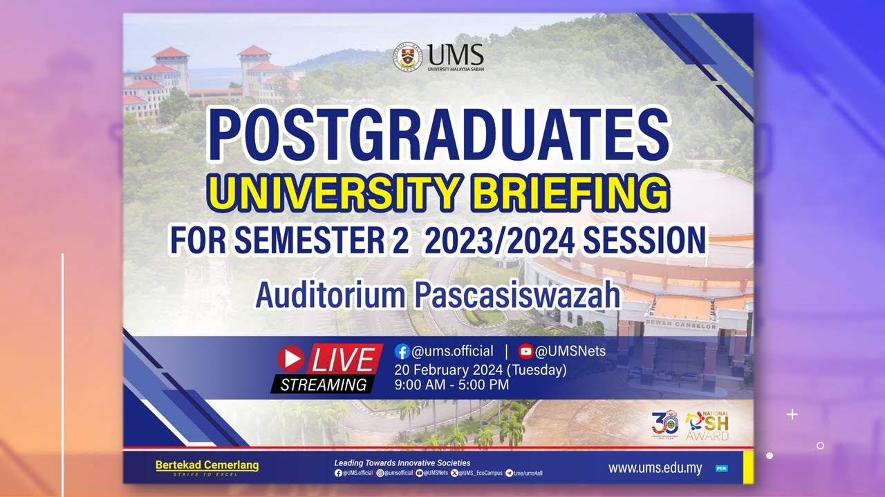 [MORNING SESSION] BRIEFING FOR NEW POSTGRADUATE STUDENT SEMESTER 2 ...