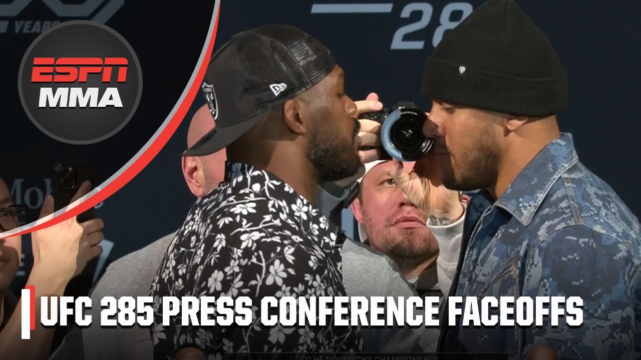 Faceoffs from the UFC 285 Press Conference | ESPN MMA - YouTube