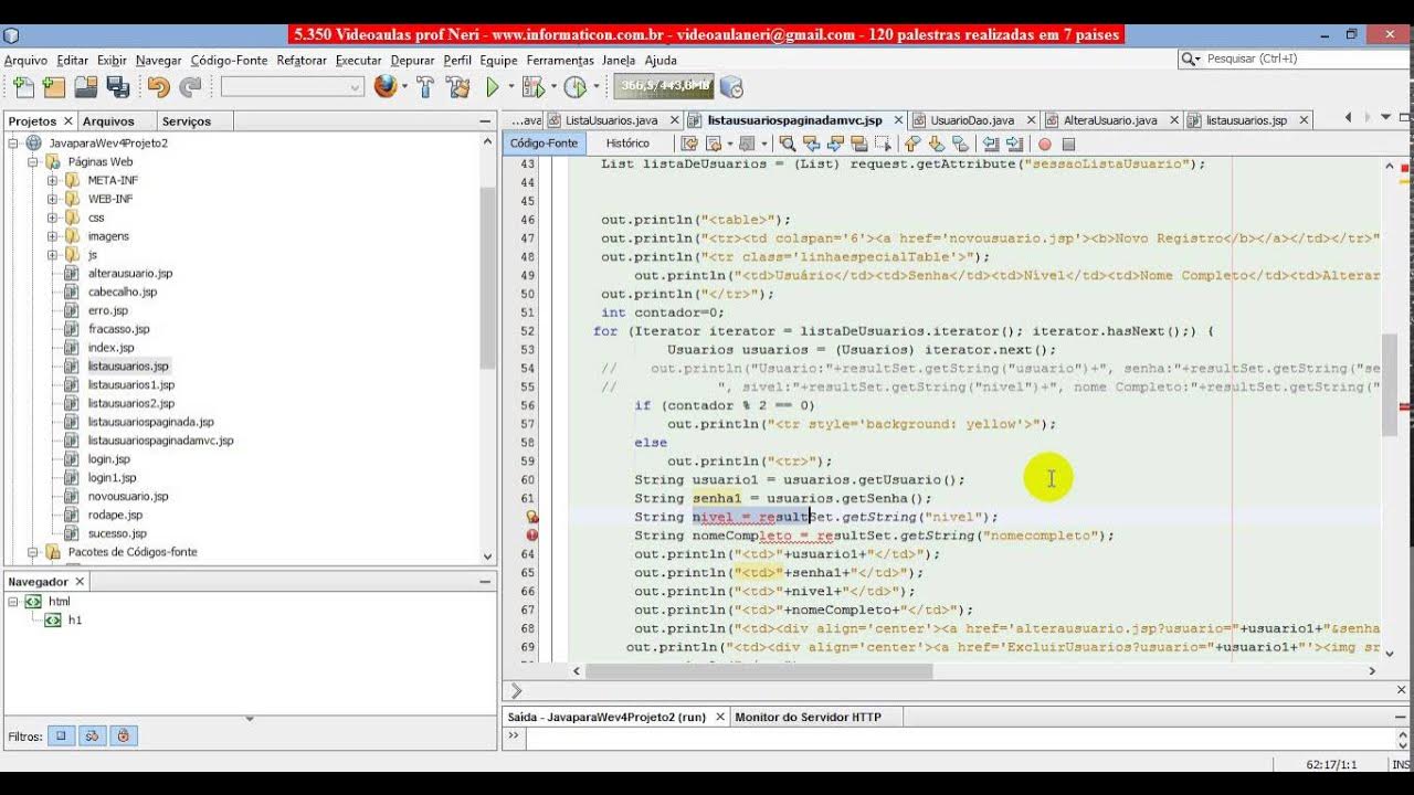 aula 5412 java para web 4 Paginacao de registros usando ...