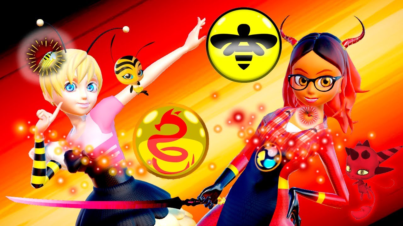 [Miraculous Ladybug REPLACED] Alya + Dragon | Rose + Bee ...