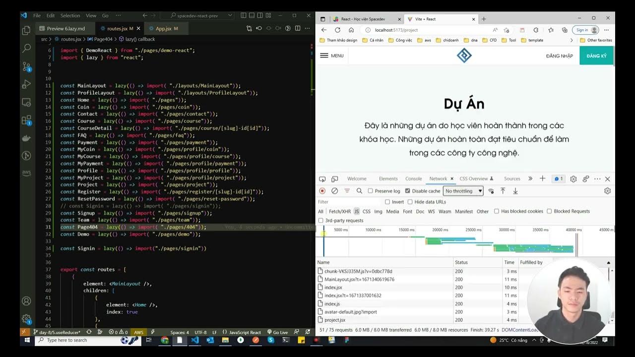 Free React Course Lazy Kỹ Thuật Code Splitting Trong React Spacedevvn Youtube