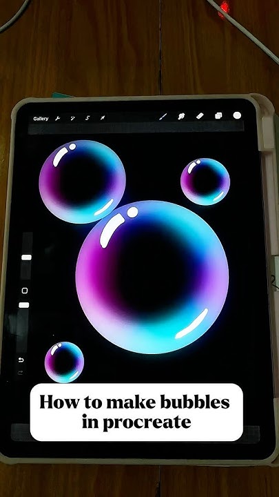 How to draw bubbles on procreate. #procreate - YouTube
