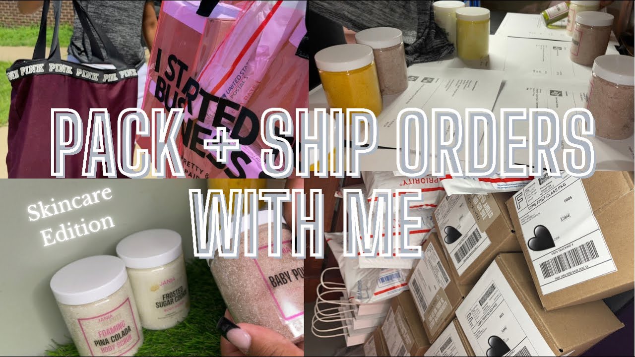 Pack + Ship Orders with me | Skincare Business edition | Entrepreneur ...