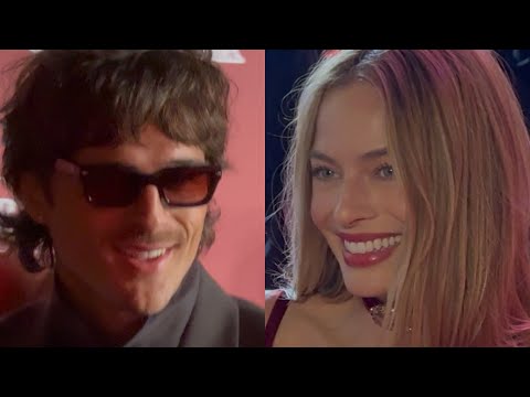MARGOT ROBBIE AND JACOB ELORDI IN PARIS FOR THE HURLEVENT PREMIERE