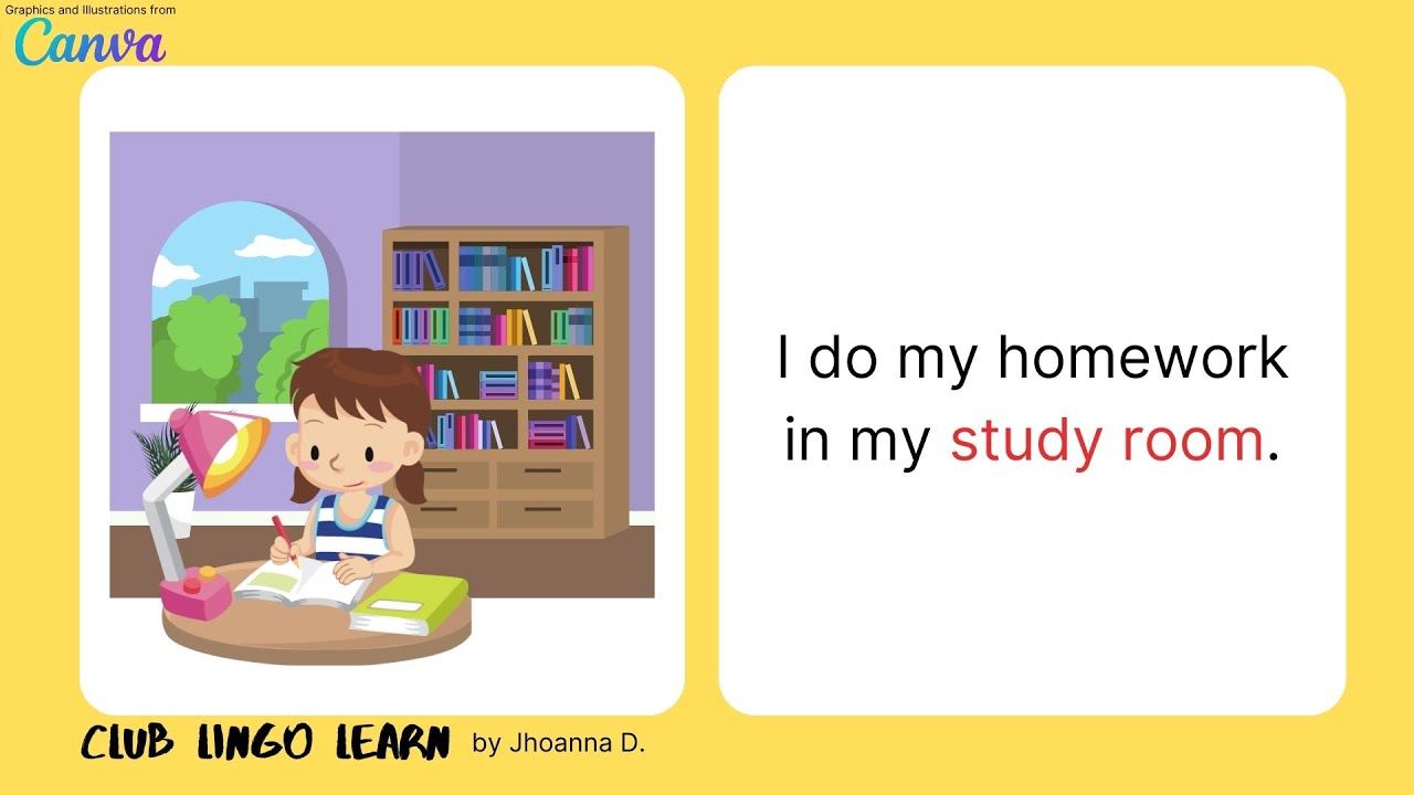 Parts of the House | Things in the house - with sample sentence - YouTube