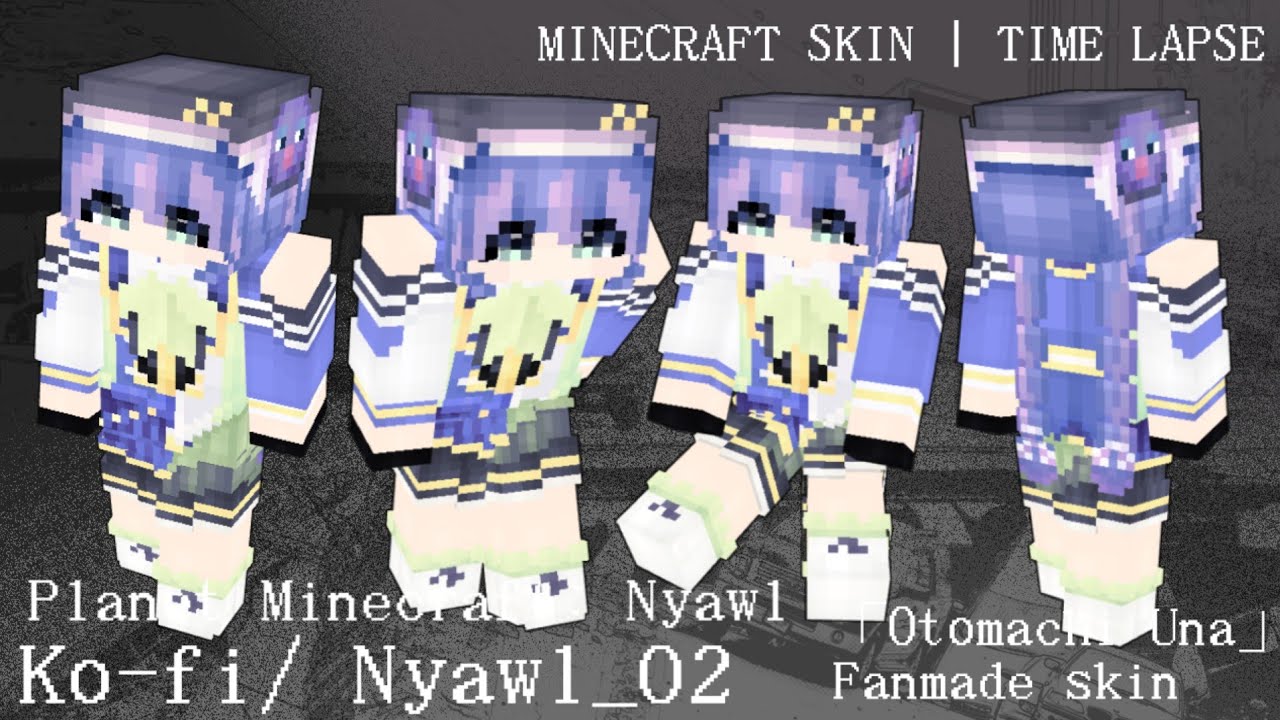 [Minecraft SKIN making] Otomachi Una' HD skin speed paint - YouTube