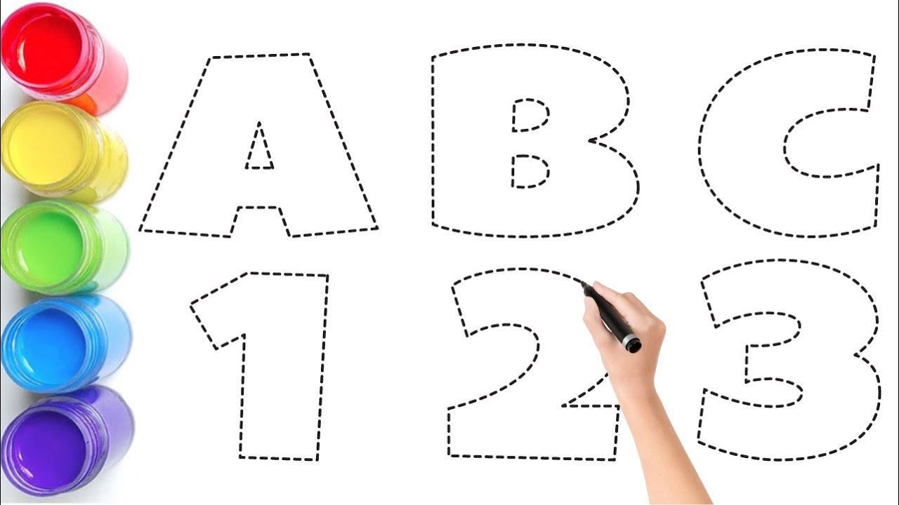 Learn to Write Your ABC! and count 123 - Tracing & Coloring - YouTube