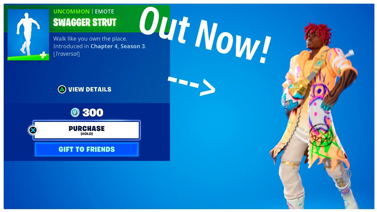 New 'Swagger Strut' Emote Out Now! - Emote Showcase - YouTube