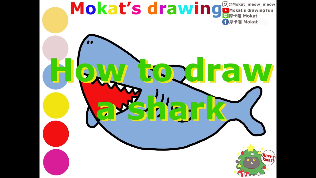 How to draw a shark easy step by step Cómo dibujar un tiburón fácil ...