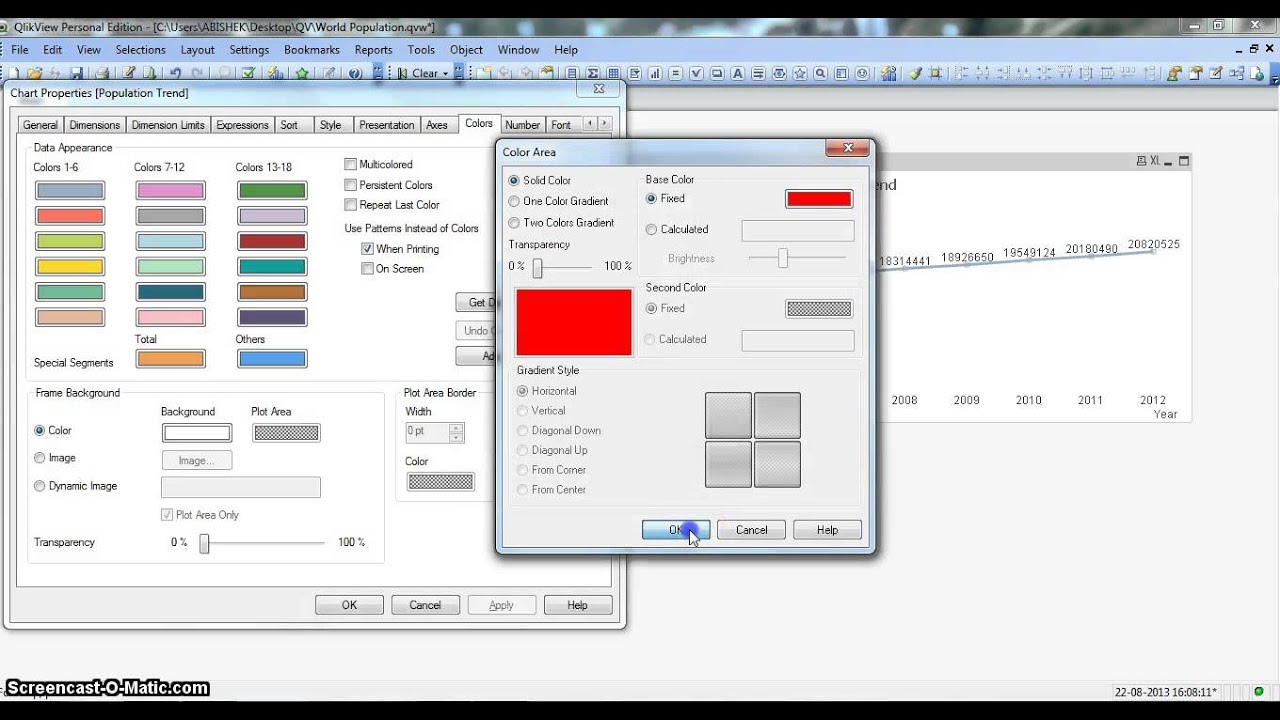 QlikView | Line Chart with Statistical Trendline and Equation - YouTube