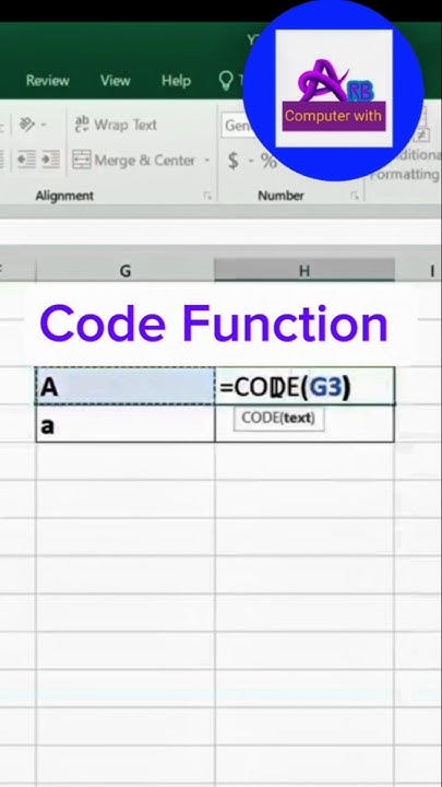Excel character code | Code Function | Excel trick - YouTube