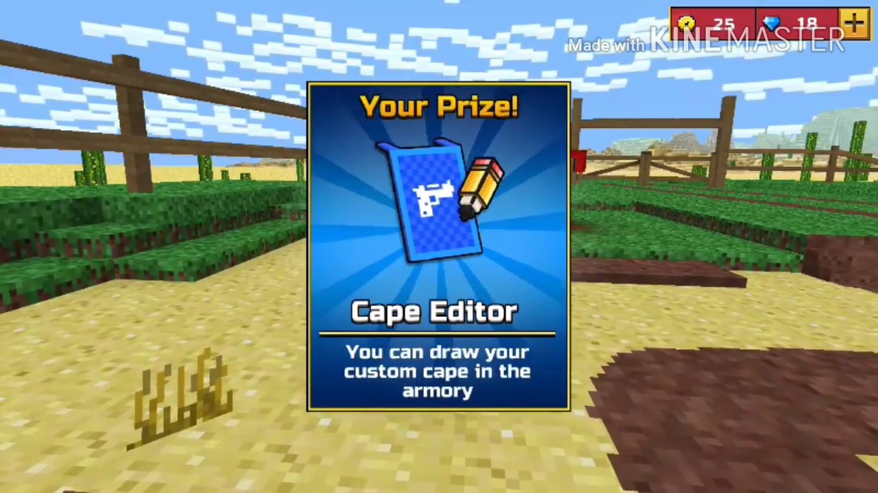 Pixel Gun 3D] Getting the cape editor in pixel Gun 3D - YouTube