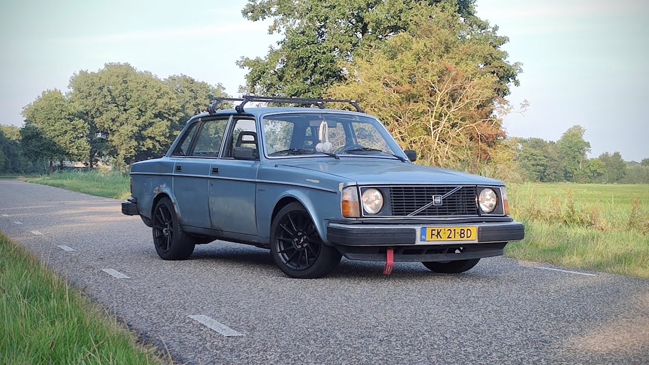 Laatste ritje in de Opgevoerde Volvo 244 - YouTube