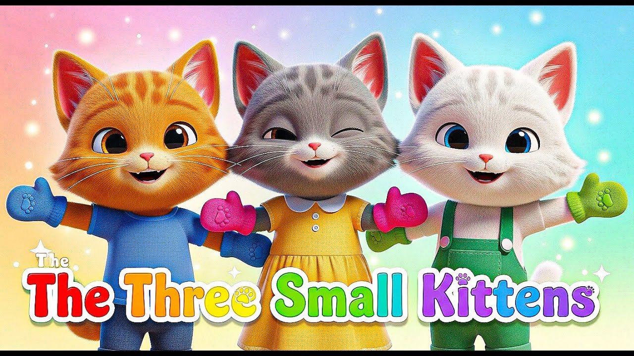 Three Little Kittens Lost Their Mittens 🐱 | Cartoon Land Kids TV | Fun ...