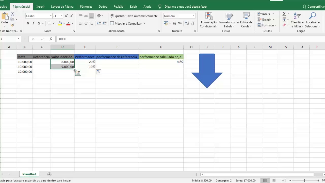 Calculo da meta menor melhor - YouTube
