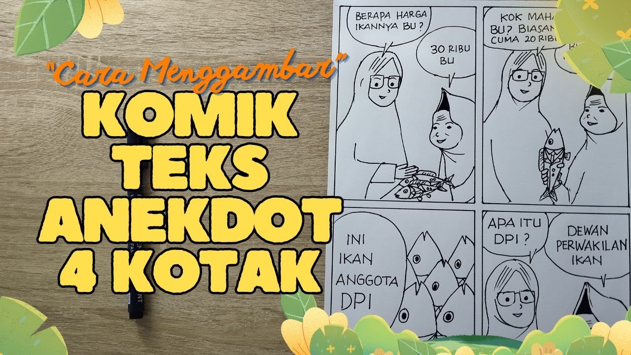 Cara Membuat Komik Teks Anekdot tentang Harga Makanan Naik - YouTube