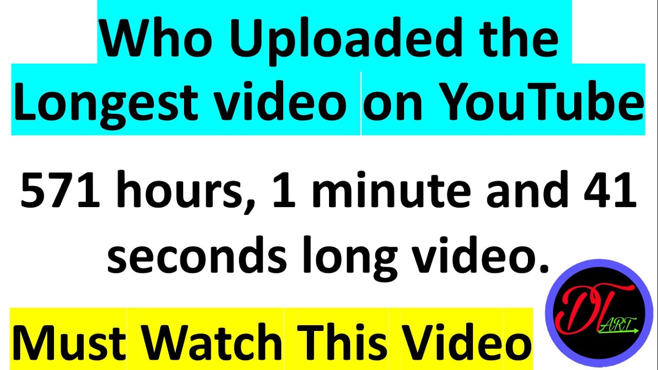 Who uploaded the longest video on youtube | Tech Question - YouTube