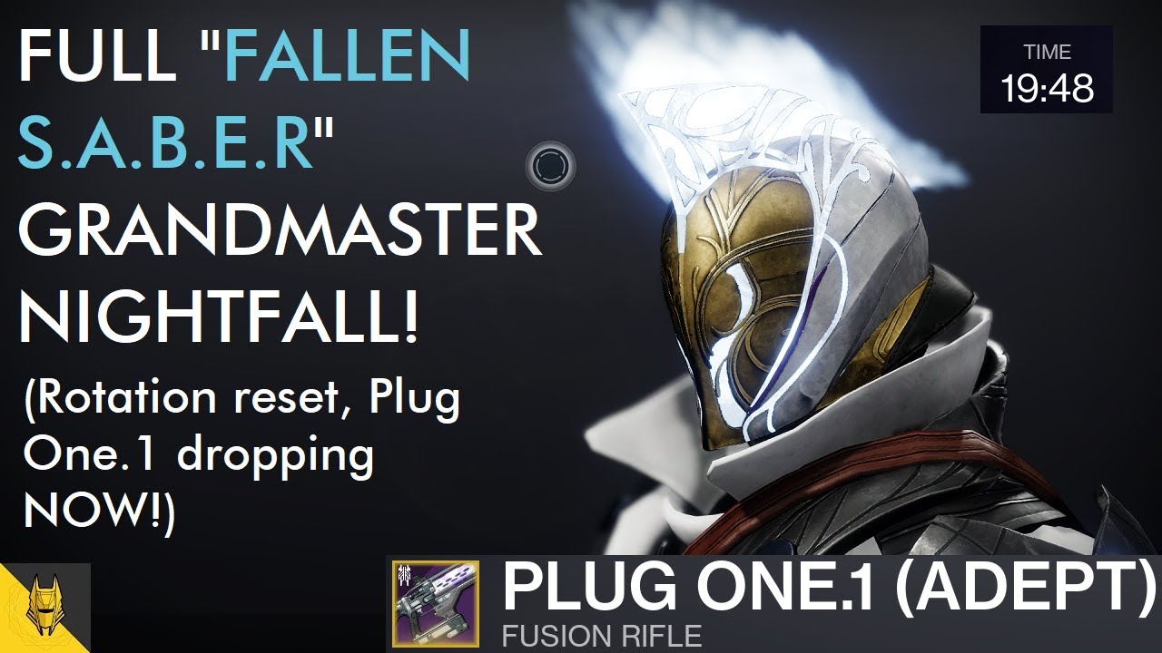Destiny 2: Full "Fallen S.A.B.E.R." GRANDMASTER NIGHTFALL! | Plug One ...