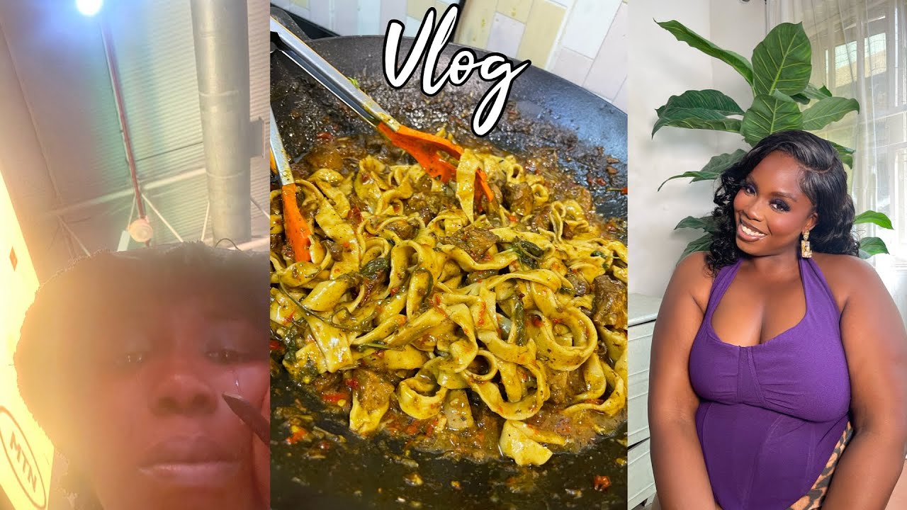 HAND MADE PASTA in Goat meat sauce!+cooking for my husband+braiding my ...