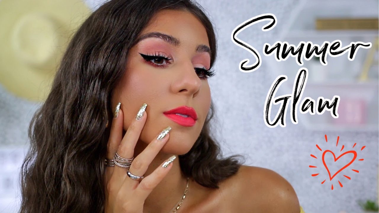 AFFORDABLE SUMMER GLAM! | Trying some new makeup! | Summer 2020 - YouTube