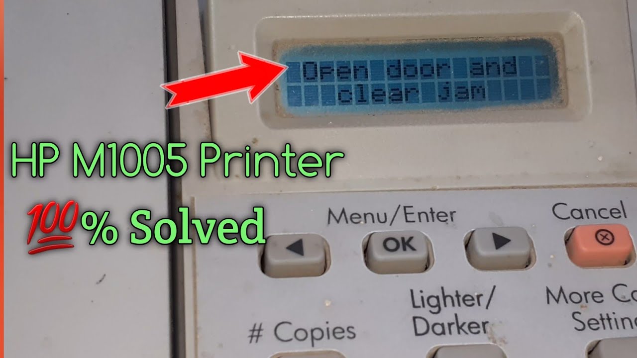 Hp M1005 Printer// Open door and clear jam//Problem - YouTube